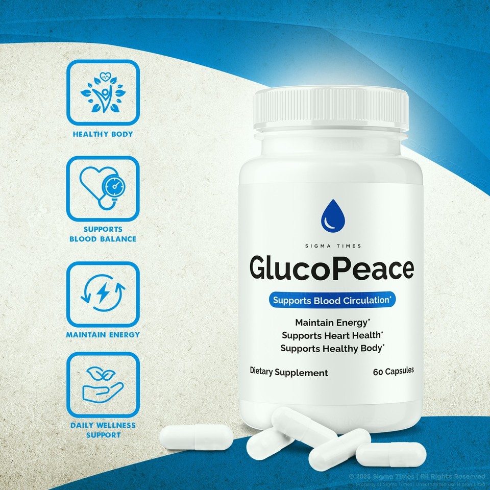 (5 Pack) Gluco Peace Capsules – GlucoPeace Blood Circulation Health ...