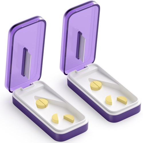 2PCS Pill Cutter for Large or Small Pills, Pill Splitters for Pills ...