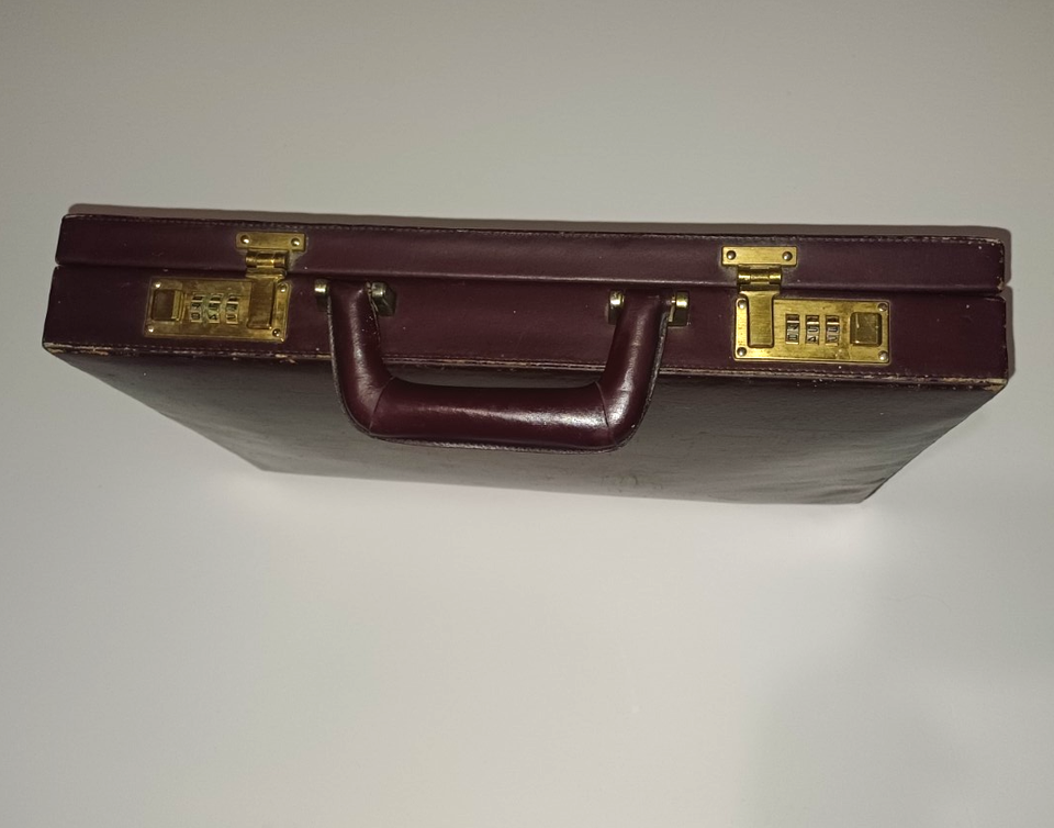 Leather Briefcase, Brown, Compact Size | eBay UK