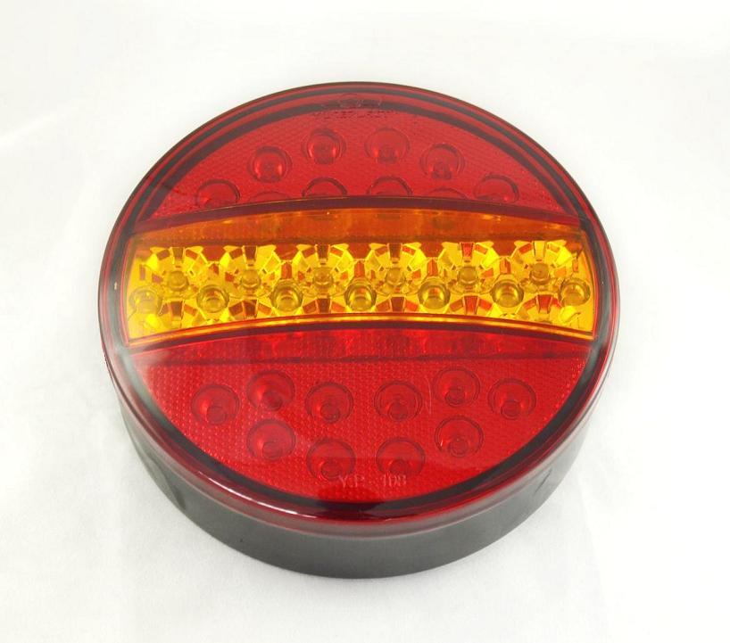 2x 12V LED REAR ROUND HAMBURGER TAIL LAMP LIGHTS LORRY TRUCK CAR VAN ...