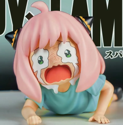 SPY X FAMILY Anya Forger Kawaii Q Version Figure Falling and Crying ...
