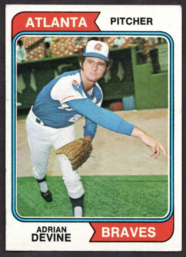 1974 Topps #614 Adrian Devine Altlanta Braves VGEX/EX | eBay