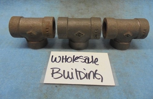 THREADED PIPE TEE 3/8" F NPT CLASS 300 MALLEABLE IRON 2000 WOG (LOT OF ...