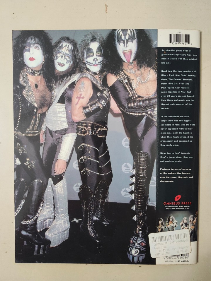 KISS Live RARE 1996 UK Soft Cover Color Photo Book Biography ...