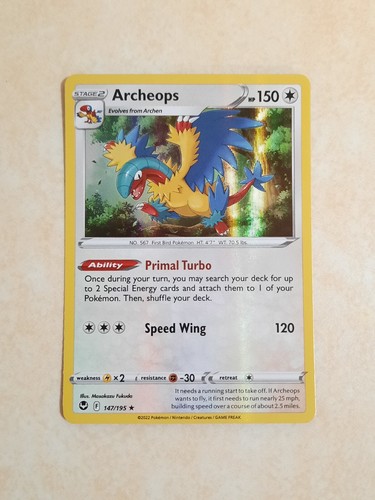 Archeops 147/195 Silver Tempest (Rare Reverse Holo) Pokémon Card. | eBay