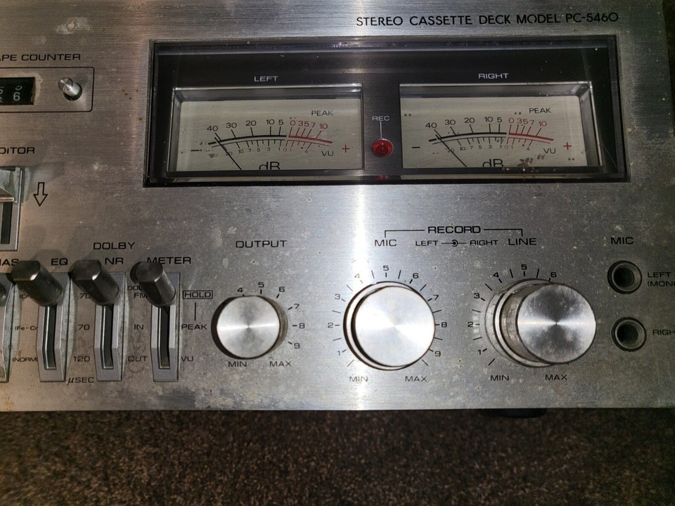 Toshiba PC-5460 Stereo Cassette Tape Deck Silver - Tested - SEE ...