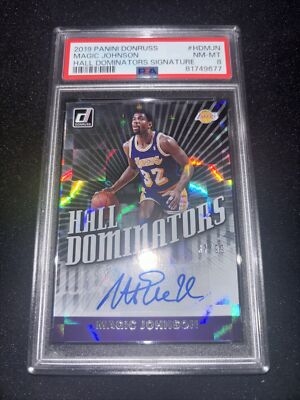 Magic Johnson 2019-20 Donruss Hall Dominators Auto autograph /99 Lakers ...