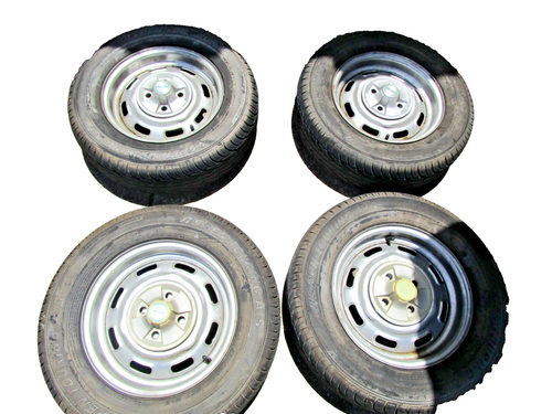 Triumph Spitfire TR6 Steel Wheel Set with Hub Caps 1963-1980 13X4.5 ...