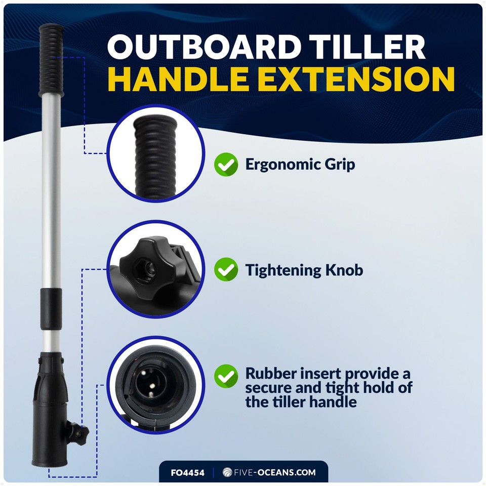 Tiller Handle Extension for Outboard, Extends from 17.5" to 25" | eBay