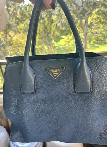 PRADA Women's Authentic Handbag Purse Azure blue | eBay