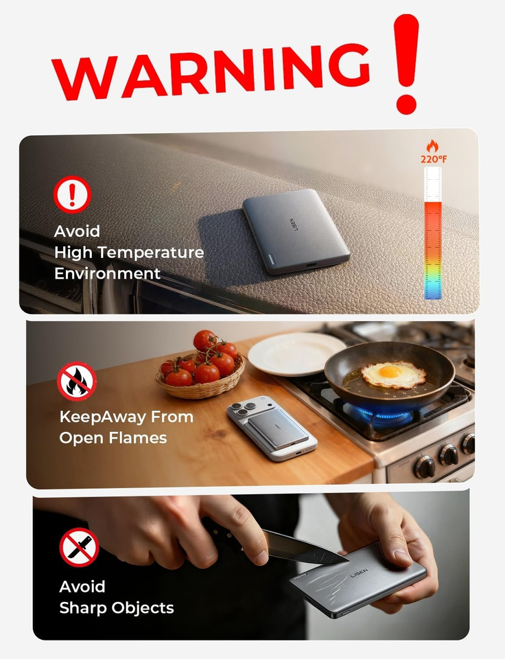 LISEN MagSafe-Compatible Power Bank 5000mAh | Slim Magnetic Wireless ...