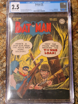 1945 D.C. Comics Batman 30 CGC 2.5. Penguin Appearance WW2 Cover | eBay