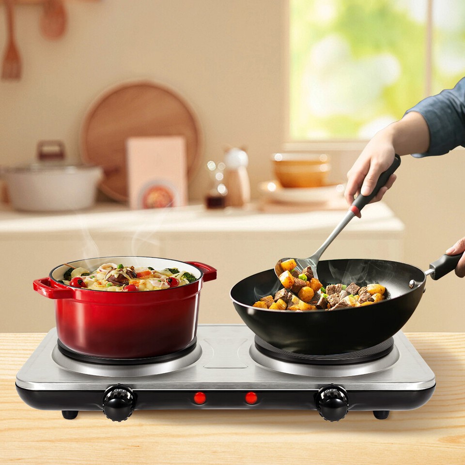 Hot Plate Electric Cooker Double Single Portable Table Top Hob 1250 ...