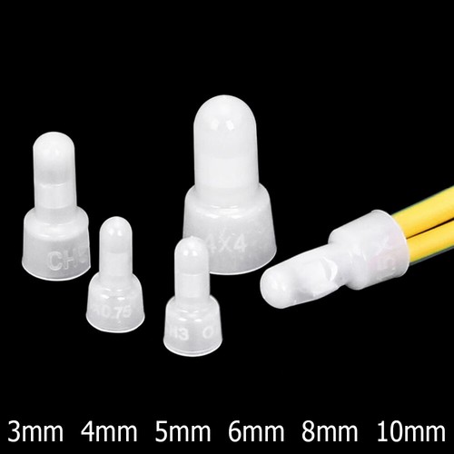 Nylon Closed End Terminal Cap Crimp Wire Connectors Terminals Brass 3mm ...