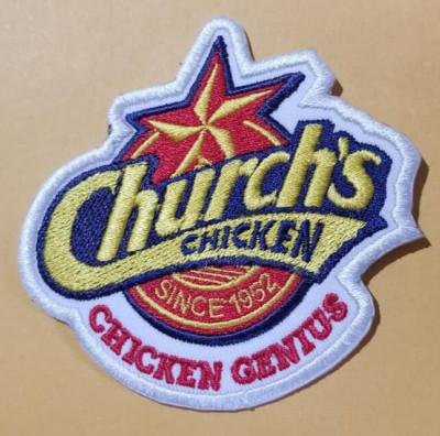 Embroidered Church's Chicken Patch approx 3 x 3.25" | eBay