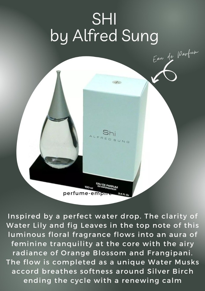 SHI by Alfred Sung Perfume for Women EDP 3.3 / 3.4 oz New In Box Sealed ...