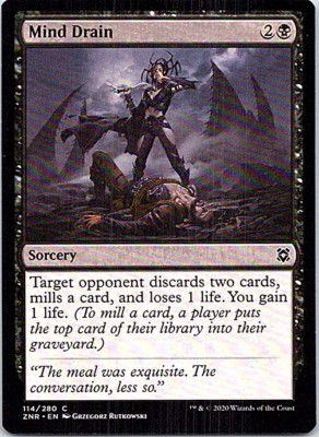 Mind Drain Magic The Gathering Zendikar Rising Light Play | eBay