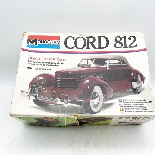 Vintage Monogram Cord 812 #2233 Model Kit In Open Box Maroon | eBay
