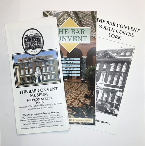 The Bar Convent Museum Travel Brochure and Pamphlet Lot 1990s York UK ...