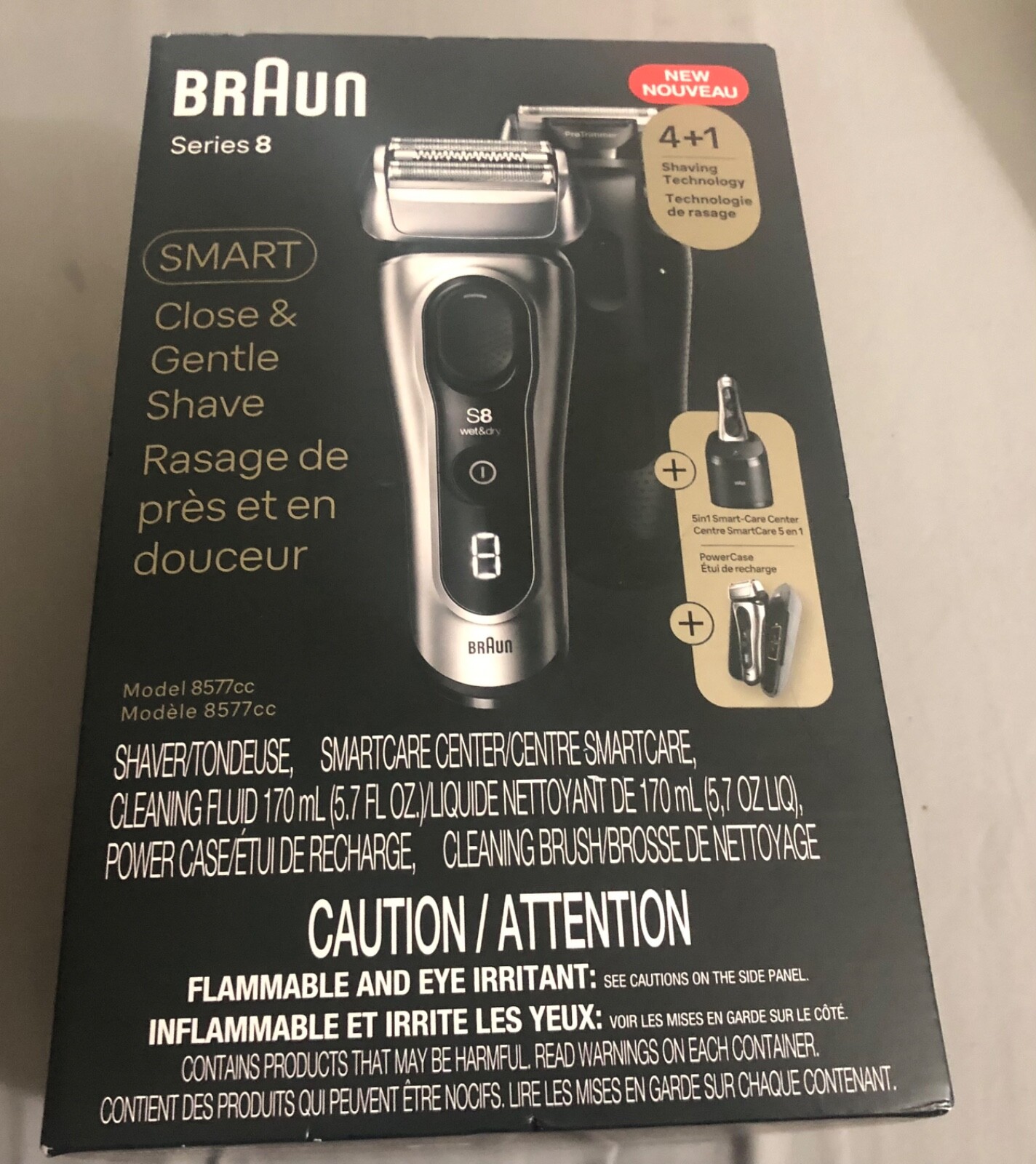 Braun Series 8 8577cc Smart Electric Razor for Men 4+1 Shave Elements ...