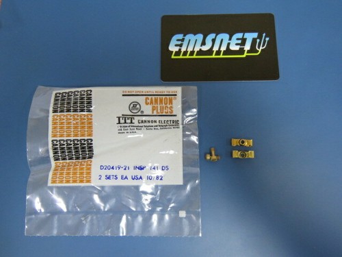 ITT CANNON D20419-21 Qty of 25 per Lot SCREW LOCK MALE 1SCREW & 1CLIP ...