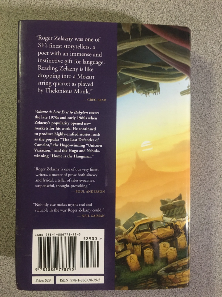 Complete Set: Collected Stories of Roger Zelazny Volumes 1-6, NESFA ...