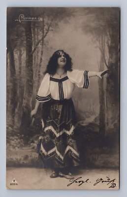 Opera Singer in Spanish Dress CARMEN Bizet RPPC Antique Studio Photo ...