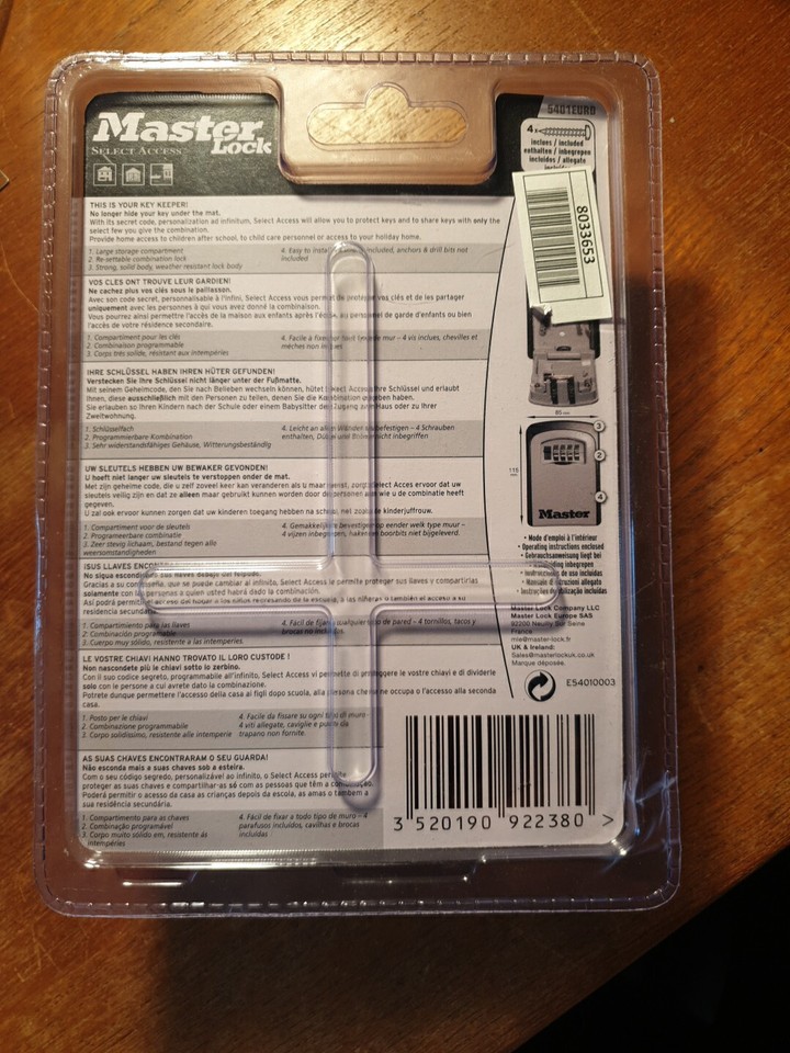 master lock key safe wall mounted | eBay UK