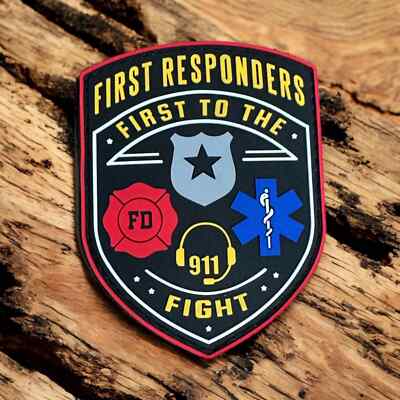 First Responders First to the Fight Shield PVC Patch | eBay
