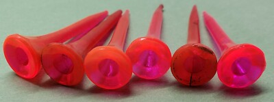 VINTAGE GOLF TEES 6 TOTAL ANTIQUE PLASTIC TEES ( CELLULOID?) USED ...