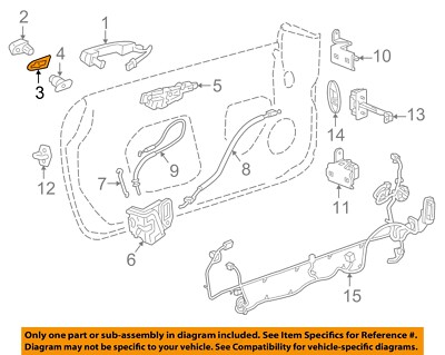 GM OEM 96-24 Acadia Rear Door Lock Hardware-Cap Gasket 13501803 | eBay