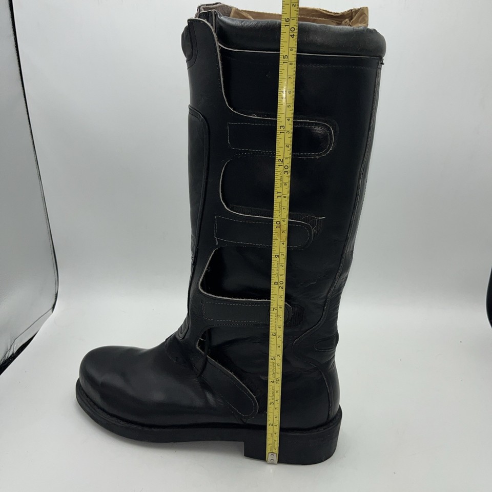 Bates Floataways Elite Motorcycle Riding Tall Leather Boots 11 hook and ...