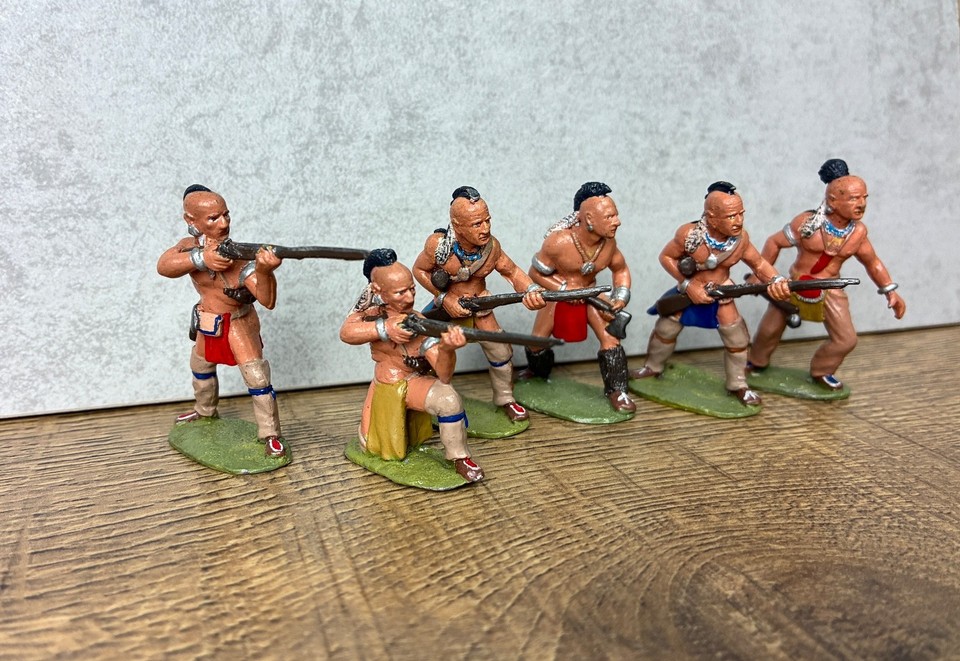 Vintage Indians Lead Toy Soldiers Native American Woodlands Indians Set ...