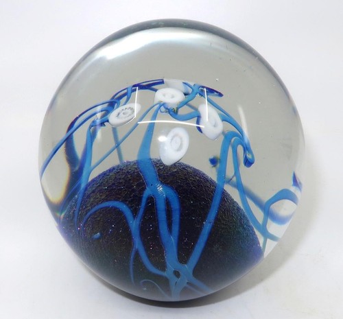 Art Glass Robert Eickholt Signed 1983 Dichromic Paperweight Sea Life, 3 ...