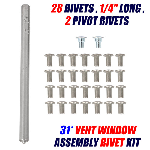 31* Vent Window Assembly Rivet Kit For GMC Chevrolet Chevy Pickup ...