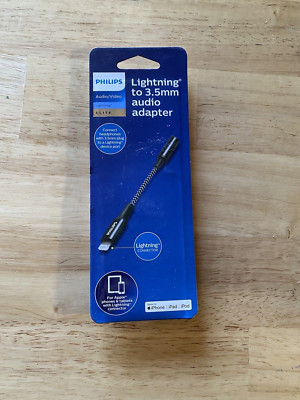 Philips Connection to 3.5mm Auxiliary Audio Adapter, 4" - Black/White ...