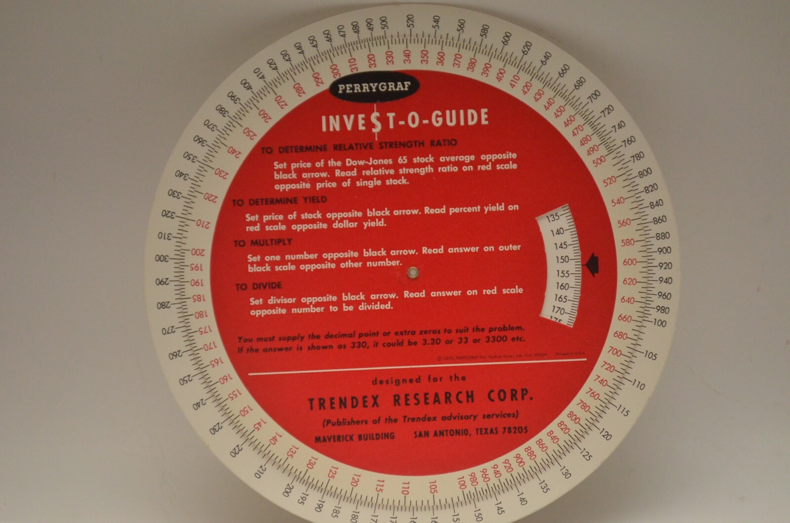 Vintage Invest-O-Guide Circular Slide Rule By Trendex Research Corp. | eBay
