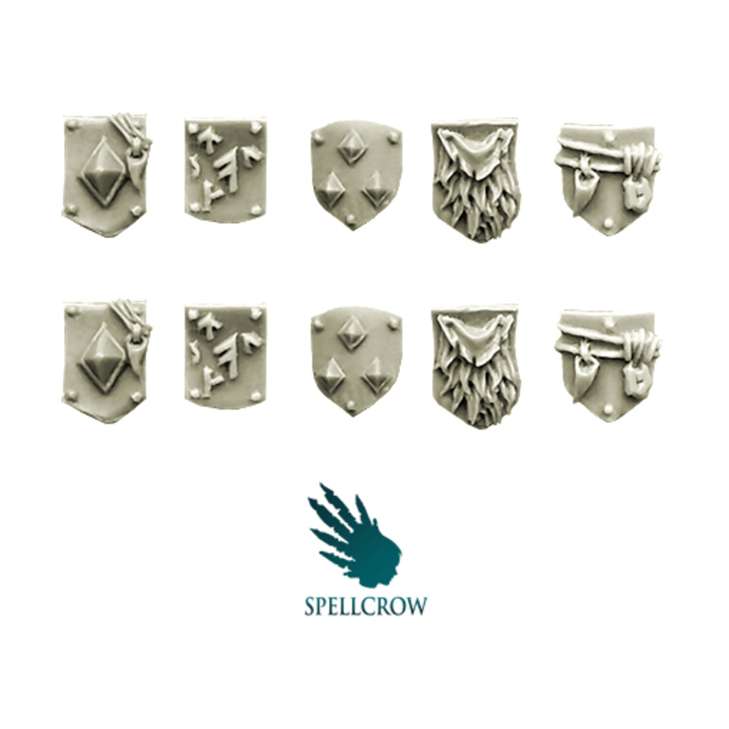 Spellcrow Space Knights 28mm Small Shields - Wolves, Space Knights Pack ...