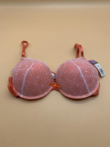 Hers by Herman Orange Push-up Underwire Bra Size 38D-NWT | eBay