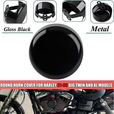 Vivid Black Smooth Horn Cover For Harley Davidson Sportster 883 ...