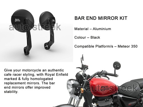 Genuine Royal Enfield Meteor 350 Bar End Mirrors Homologated | eBay