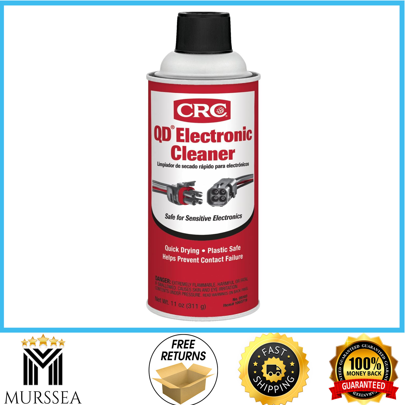 Electronic Contact Cleaner Spray Best Quick Drying Fix CRC QD Corrosion ...