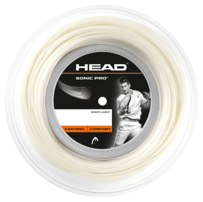 Head SONIC PRO 16 1.30mm 660ft 200m Reel (White) Tennis Racket String ...