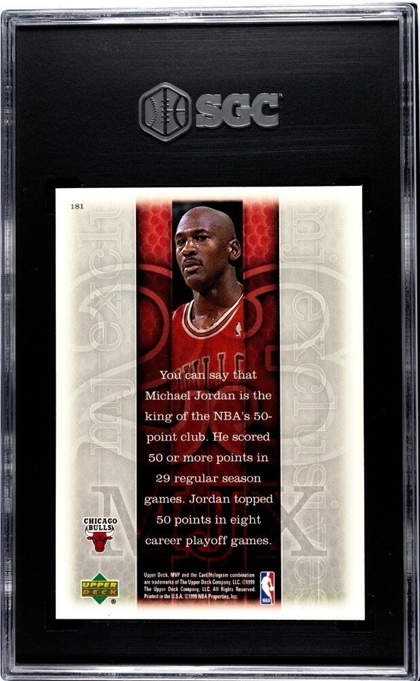 1999-00 Upper Deck MVP Basketball #181 Michael Jordan SGC 10 MJ ...