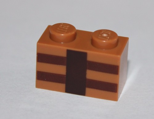 Lego Minecraft Medium Dark Flesh Brick 3004pb123 set 21115 21121 21114 ...