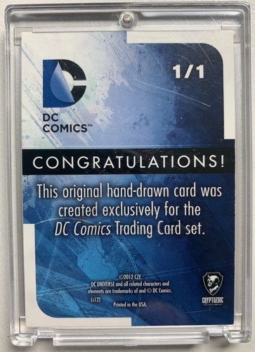 2012 DC Comics Hand Drawn Sketch Card McAllister 1/1 Rare Artist Card ...