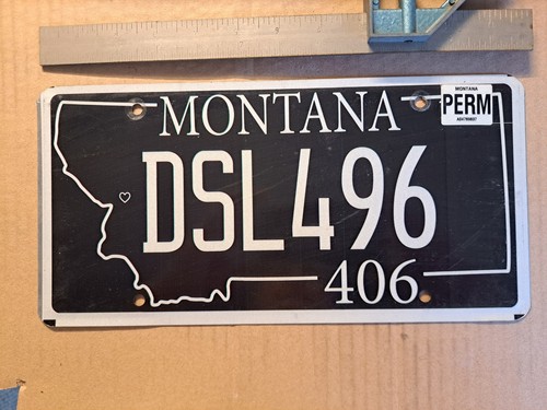 License Plate, Montana, Shape of State, Specialty: 406 (Area Code), DSL ...