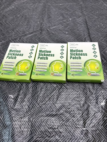 (3) 369 Life Motion Sickness Patches Non-drowsy Seasickness Cruise Car ...