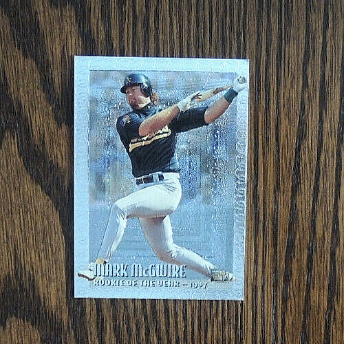 Mark McGwire 1995 Rookie of the Year 1987 Topps Embossded Baseball Card ...