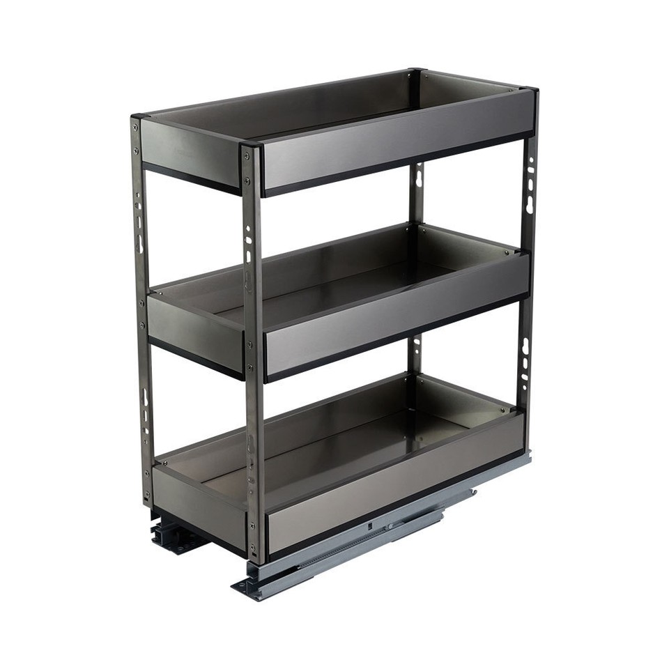 Pull Out Steel Baskets 3 Tier Kitchen Storage Unit Width 100mm 150mm ...